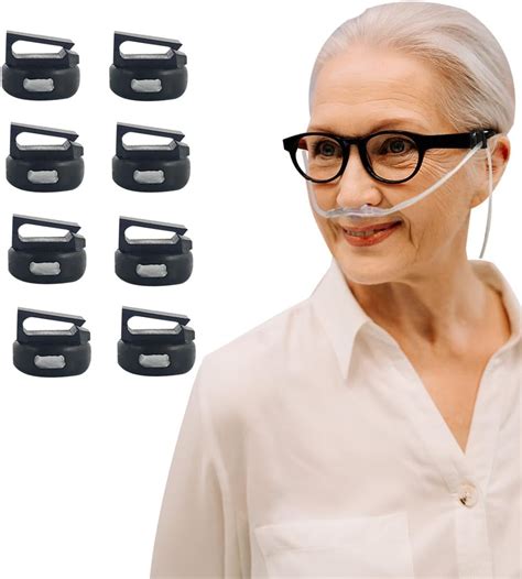 8pcs Oxygen Tube Holder For Glasses，oxygen Nasal Cannula Clips For Ear Protection