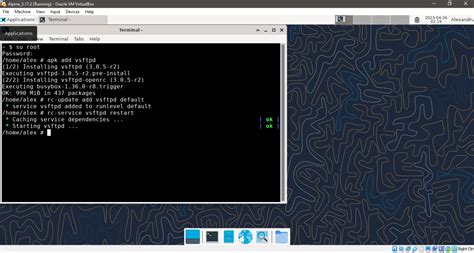 install our very own ftp server running on our alpine linux virtual machine