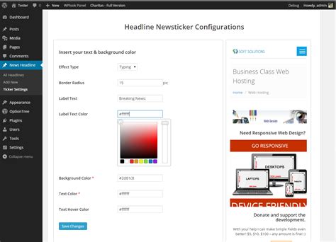 News Headline Ticker WordPress News Ticker