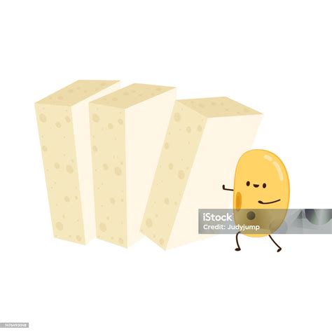 콩 벡터 콩 캐릭터 디자인 흰 두부 벡터입니다 흰색 배경에 격리된 두부 만화 스타일 채식 영양 건강 식품 건강한 식생활에 대한 스톡 벡터 아트 및 기타 이미지 Istock
