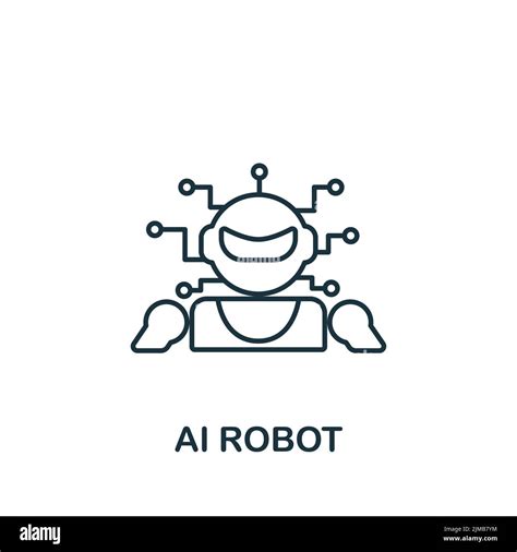 Ai Robot Icon Monochrome Simple Artificial Intelligence Icon For Templates Web Design And
