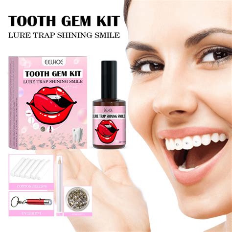 Tooth Gem Kit Diy Diamond Crystals Teeth Decoration With Uv Adhesive