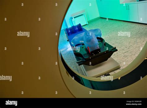 Mask Used For Holding The Head In Position In A Computed Tomography CT Scanner Germany Stock