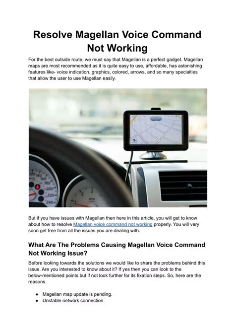 Ppt Resolve Magellan Voice Command Not Working Powerpoint Presentation Id11066737