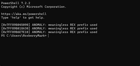 On Pwsh Open 3x Anomaly Meaningless Rex Prefix Used · Issue 17054