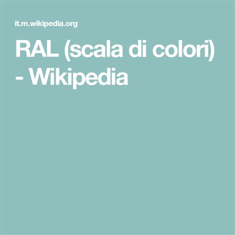 Ral Scala Di Colori Wikipedia