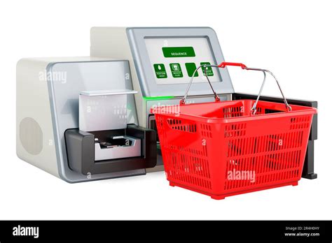 Dna Sequencer With Shopping Basket 3d Rendering Isolated On White