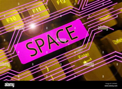 Conceptual Caption Space Word Written On Continuous Area Or Expanse Which Is Free Available