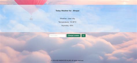 Video Md Mashood Alam On Linkedin Weatherwebsite Internshipproject Html Css Javascript