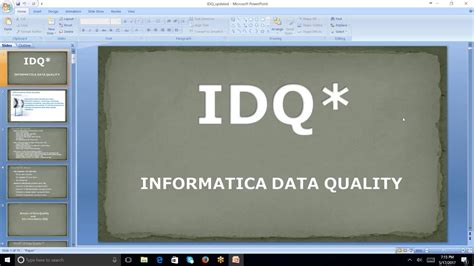 Informatica Data Quality Tutorial Videos Overview Of Idq Different Data Quality Tools Youtube