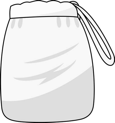 イラストポップ 学校のイラスト 給食no23エプロンを中に入れて膨らんだ給食袋の無料素材