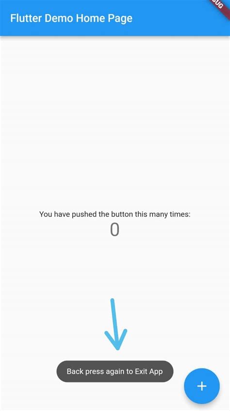 Press Again To Exit Flutter Using Doublebacktoclose