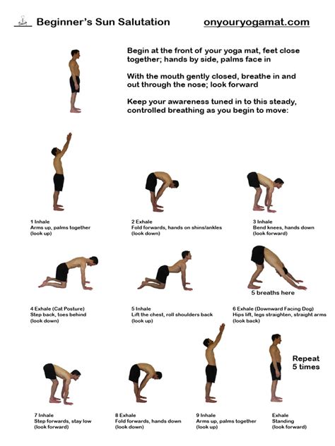 Beginners Sun Salutation Sequence Pdf Wellness