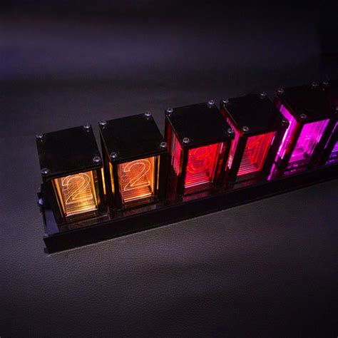 RGB Pseudo Glow Tube Clock Acrylic LED Digital Clock Unassembled