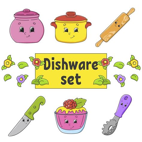 Premium Vector Set Of Stickers With Cute Cartoon Characters Hand