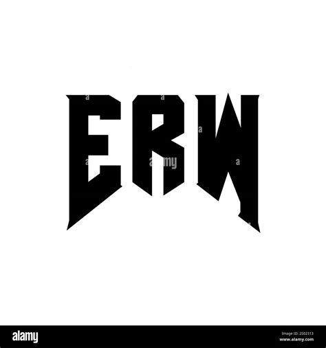 Erw Letter Logo Design For Technology Company Erw Logo Design Black And White Color Combination
