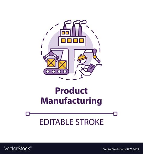 Product Manufacturing Concept Icon Royalty Free Vector Image
