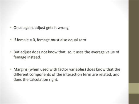 Ppt Using Statas Margins Command To Estimate And Interpret Adjusted Predictions And Marginal