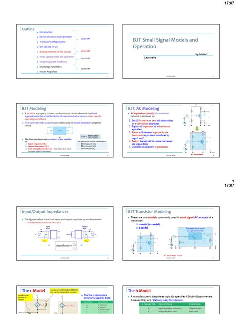 6 Ppt Bjt 3 Small Signal Model And Analysis Pdf Amplifier Bipolar Junction Transistor