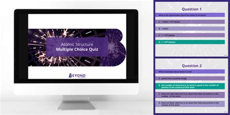 Aqa Gcse Atomic Structure Multiple Choice Quiz Physics Beyond
