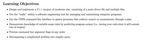 Solved Learning Objectives Design And Implement A C Chegg Com