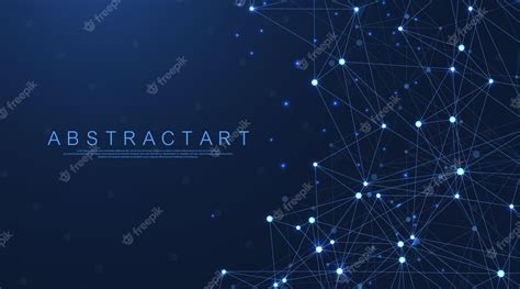 Premium Vector Technology Abstract Lines And Dots Connection Background Connection Digital