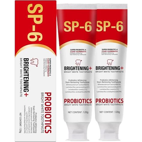 Sp 6 Whitening Toothpaste Probiotic Brightening Toothpaste 2 Pack 1