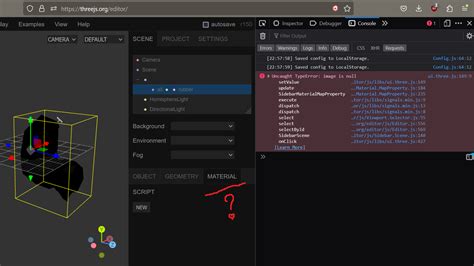 Dropping Ds File Into The Editor Breaks Material Panel Issue Mrdoob Three Js Github