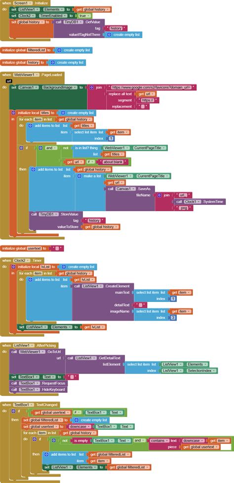How Can I Make A History For A Webview Mit App Inventor Help Mit App Inventor Community