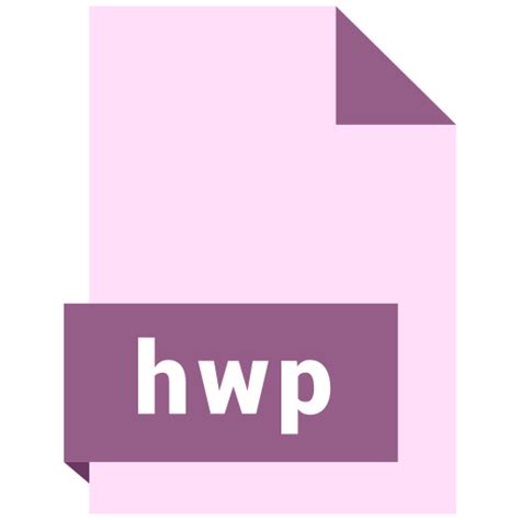 Document Extension File Format Hwp Icon Free Download