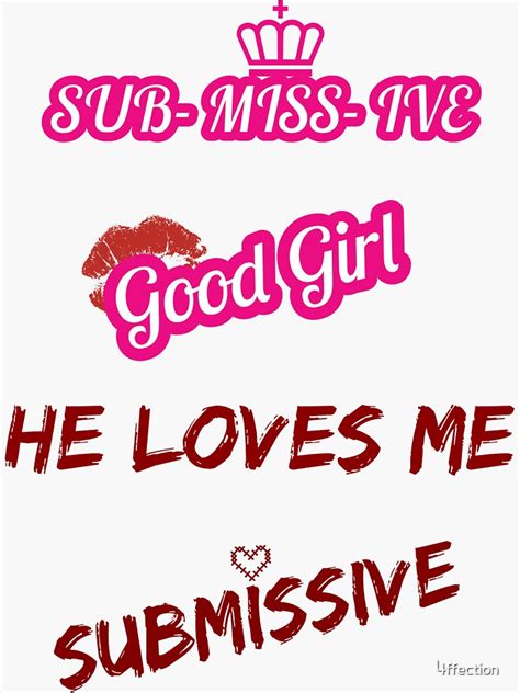 Bdsm Submissive Good Girl Sticker Set Sticker By 4ffection Redbubble