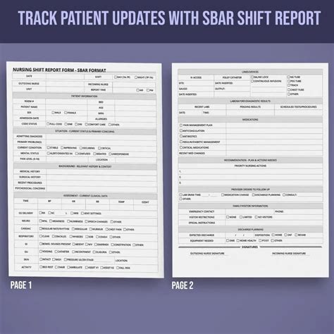 Nursing Shift Report Form Sbar Format Filledpage