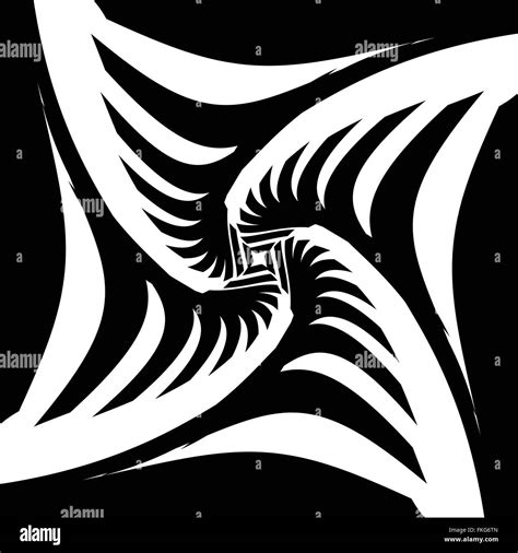 Squares With Rotating Distortion Abstract Monochrome Vector Graphic Stock Vector Image And Art Alamy