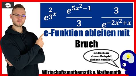 E Funktion Ableiten Bruch Exponentialfunktion Mit Brüchen Ableiten Youtube