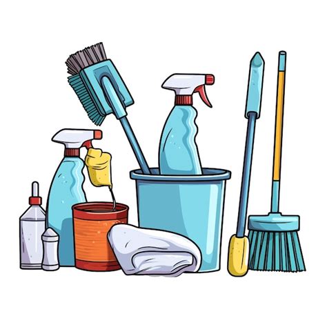Cartoon Cleaning Supplies Clip Art Cartoon Cleaning Supplies Vector
