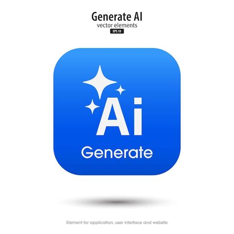 Premium Vector Ai Generated Icon 3d Button Minimal Style Modern With Ai Stars Icon Tools For