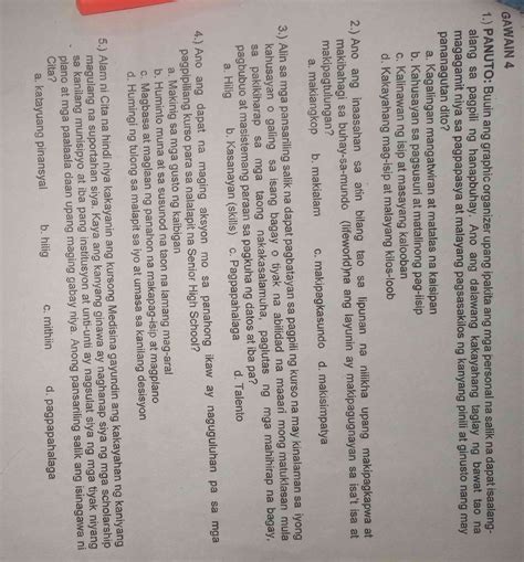 1 PANUTO Buuin Ang Graphic Organizer StudyX