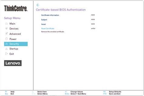 Certificate Based Bios Authentication Lenovo Cdrt Docs Site