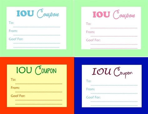 Free Printable Iou Template Printable Templates