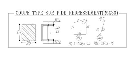 Cross Section Of Beam Reinforcement Details In Autocad 2d Drawing Cad