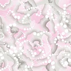 Abstract Seamless Floral Pattern With Dots Lines Vector Image