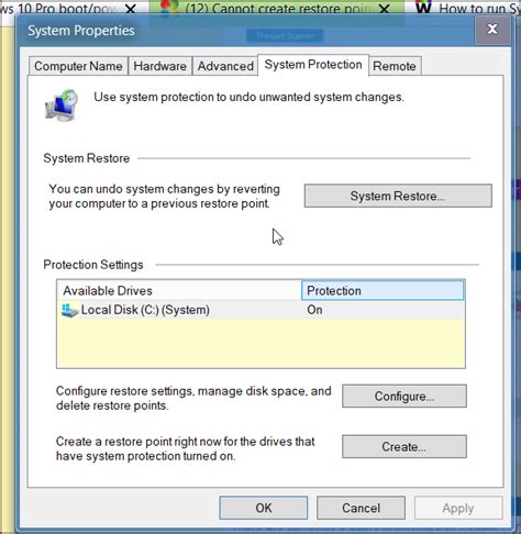 Cannot Create Restore Point Page 3 Windows 10 Forums