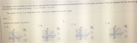 Solved The Graph Of The Function G Is Formed By Applying The