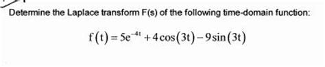 Solved Determine The Time Domain Function Of Each Chegg Com