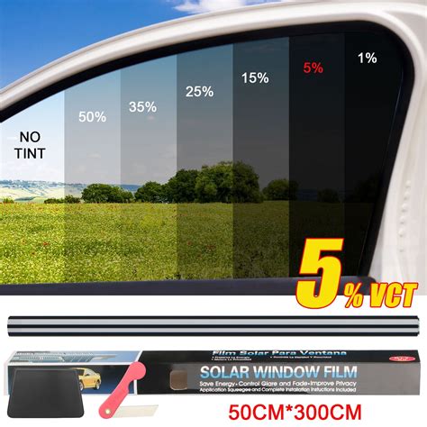 Solar Window Film 5 Vlt Black 20in X 120in Solar Window Film 5 Vlt Black 20in X 120in