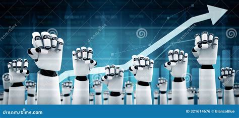 Mlp Business Growth Concept By Using Ai Robot And Machine Learning Technology Stock Illustration