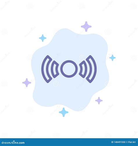 Basic Essential Signal Ui Ux Blue Icon On Abstract Cloud Background Stock Vector