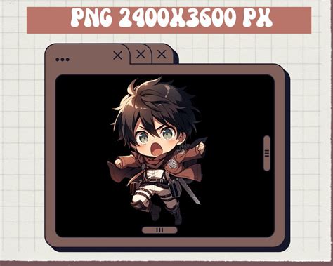 Chibi Aot Character Anime Png Ai Generated Clip Art Printable Manga