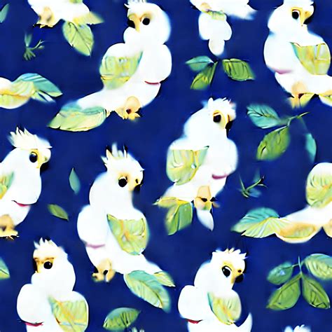 Cute Cockatoo Seamless Pattern · Creative Fabrica