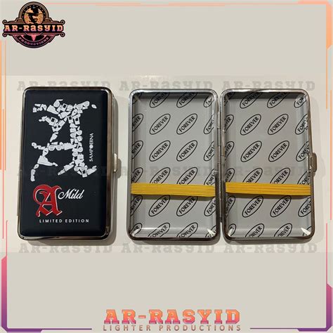 Jual Tempat Kotak Rokok Kaleng Motif Sampoerna Mild Hitam Shopee